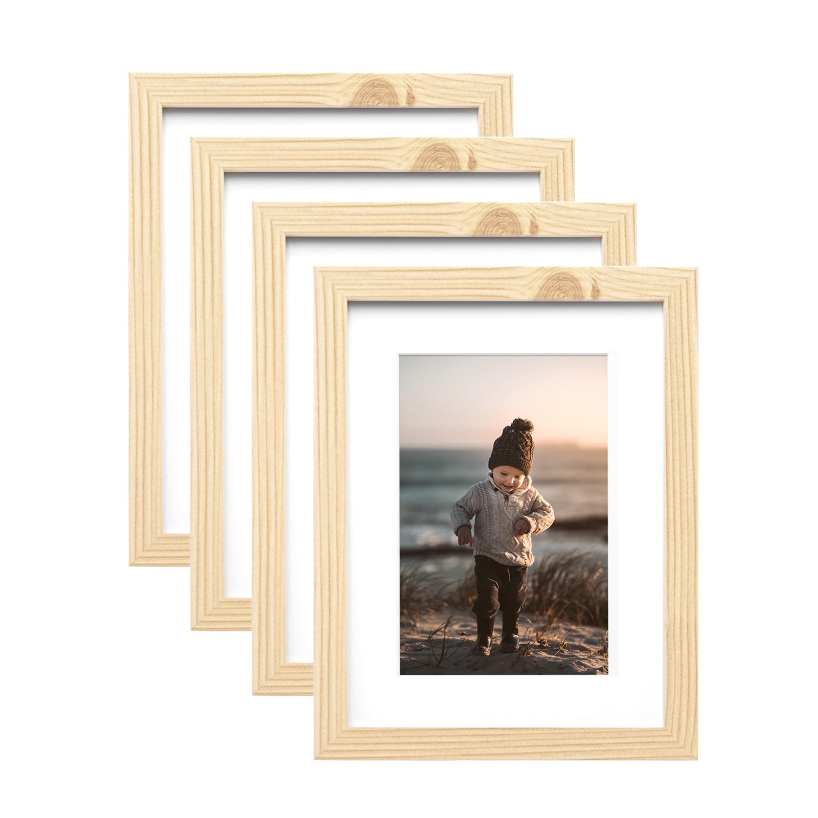 Amazon.com: KINLINK 6x8 Picture Frames, Wood Grain Photo Frames with ...