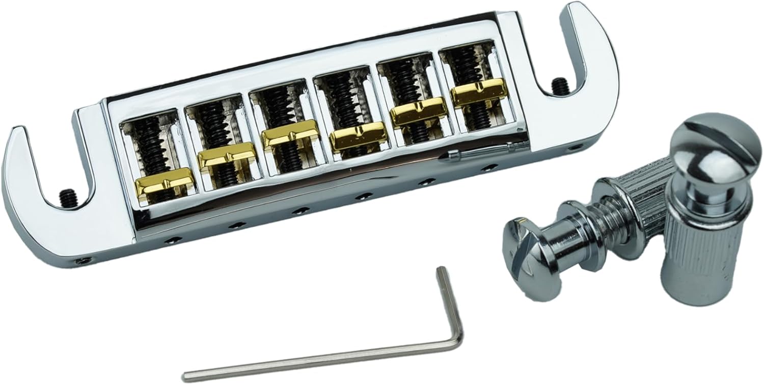 Amazon.com: Guyker Guitar Bridge String Spacing 10.5mm, Zinc Alloy Dual ...