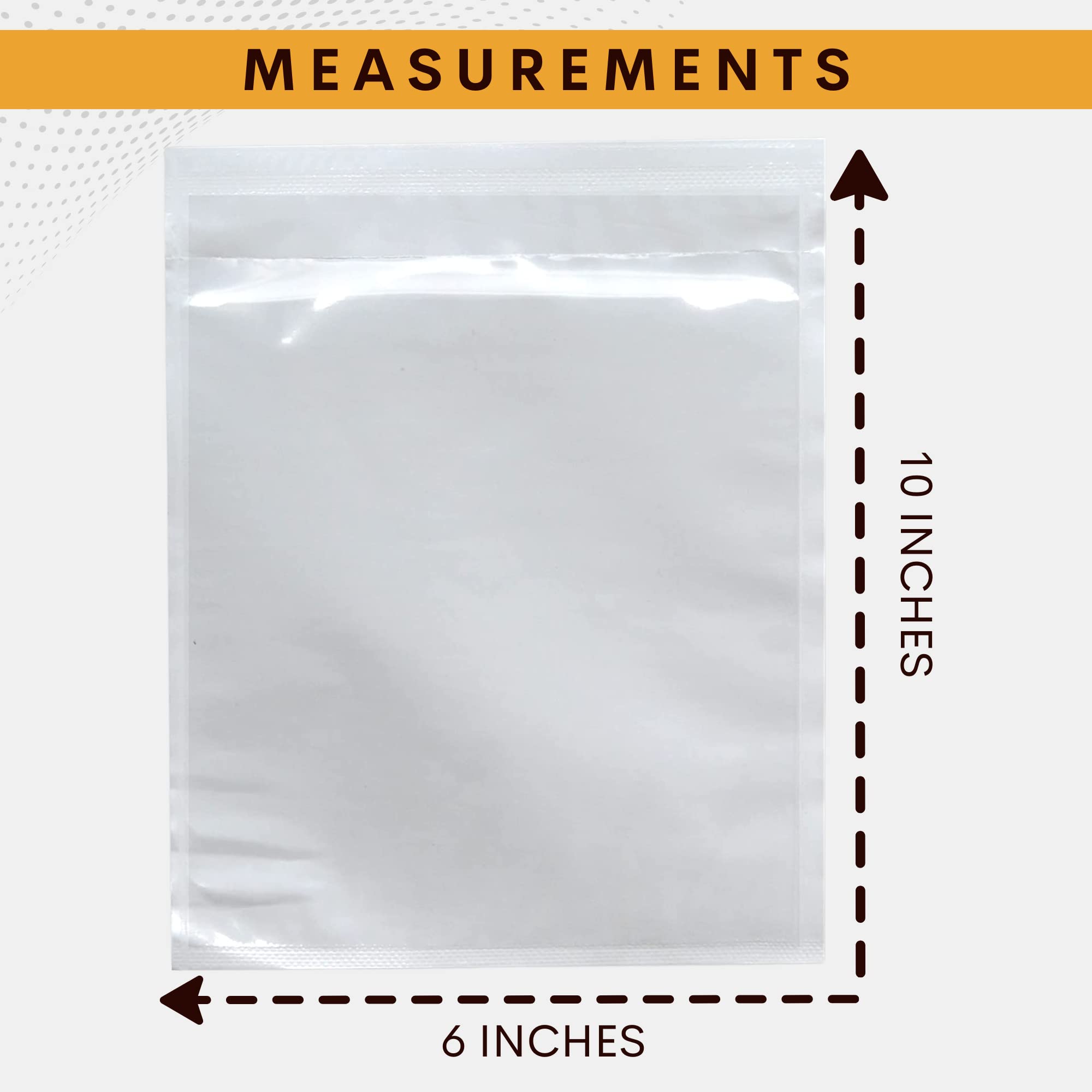 Snapklik.com : 200 Pack 6"x10" Shipping Label Sleeves Clear Self ...