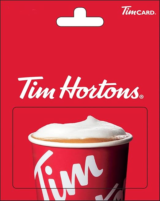Tim Hortons Gift Card $50 : Amazon.ca: Gift Cards