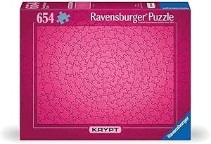 Amazon.com: Ravensburger Krypt Pink 631 Piece Challenge Jigsaw Puzzle ...