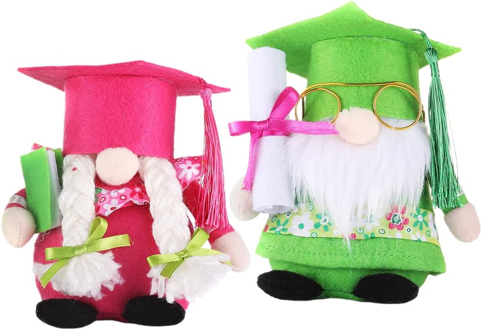 Amazon.com: LUOZZY 2PCS Graduation Gnome Plush Graduation Decorations ...