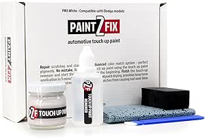 PW3 White Touch Up Paint Kit for Dodge Scratch and Chip Repair - 2.53 ...