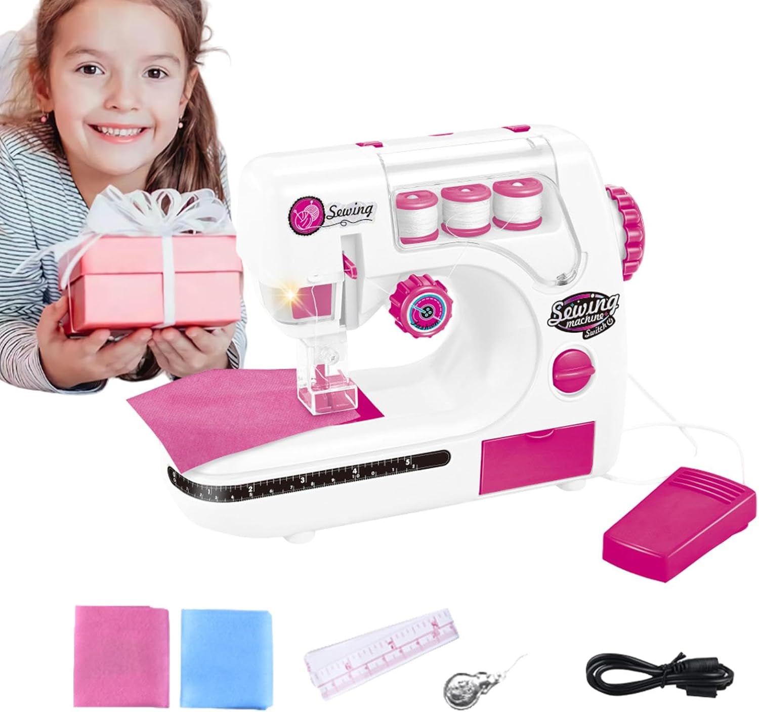 Children Sewing Machine Toy - Portable Electric Sewing Machine Toys ...