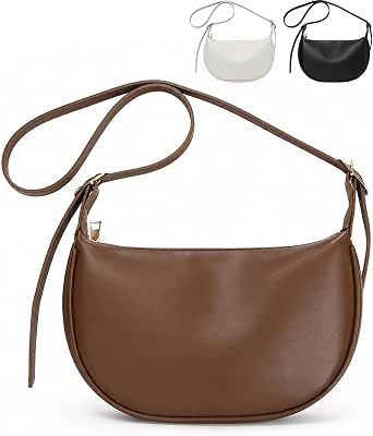 Amazon.co.jp: Chunachi Women's Shoulder Bag, Half-Moon Mini Bag ...