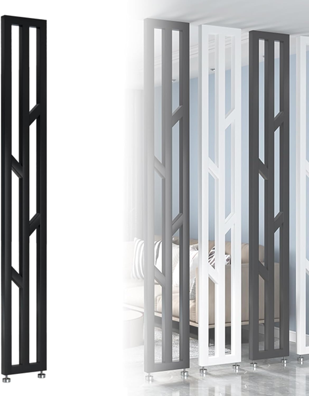 Versatile Room Divider Screen Partition - Metal Floor-to-Ceiling ...