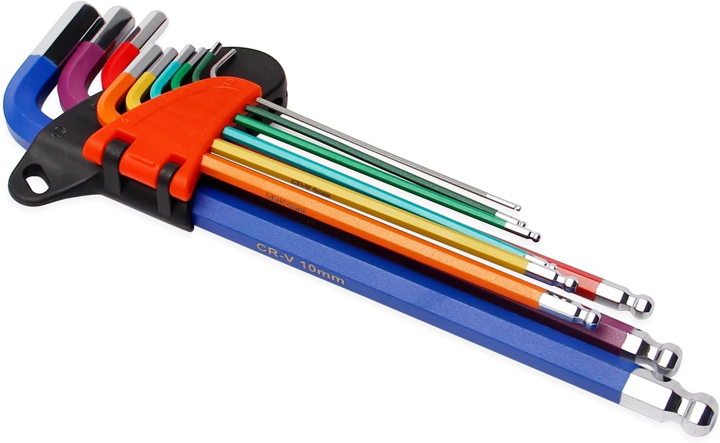 Powerbuilt Juego de llaves hexagonales SAE de 9 piezas, extremo de bola ...