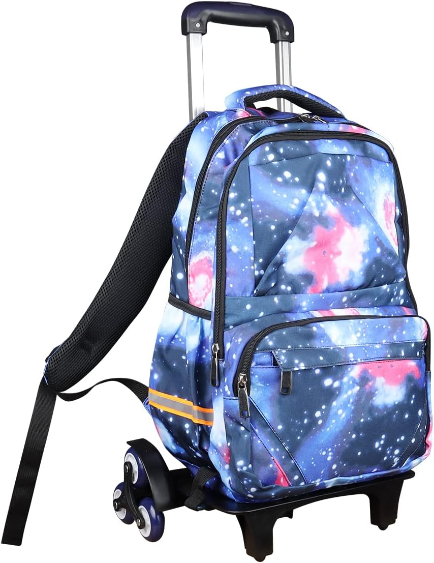 Amazon.com | VILINKOU Rolling Backpack with Wheels Trolley Bag Wheeled ...