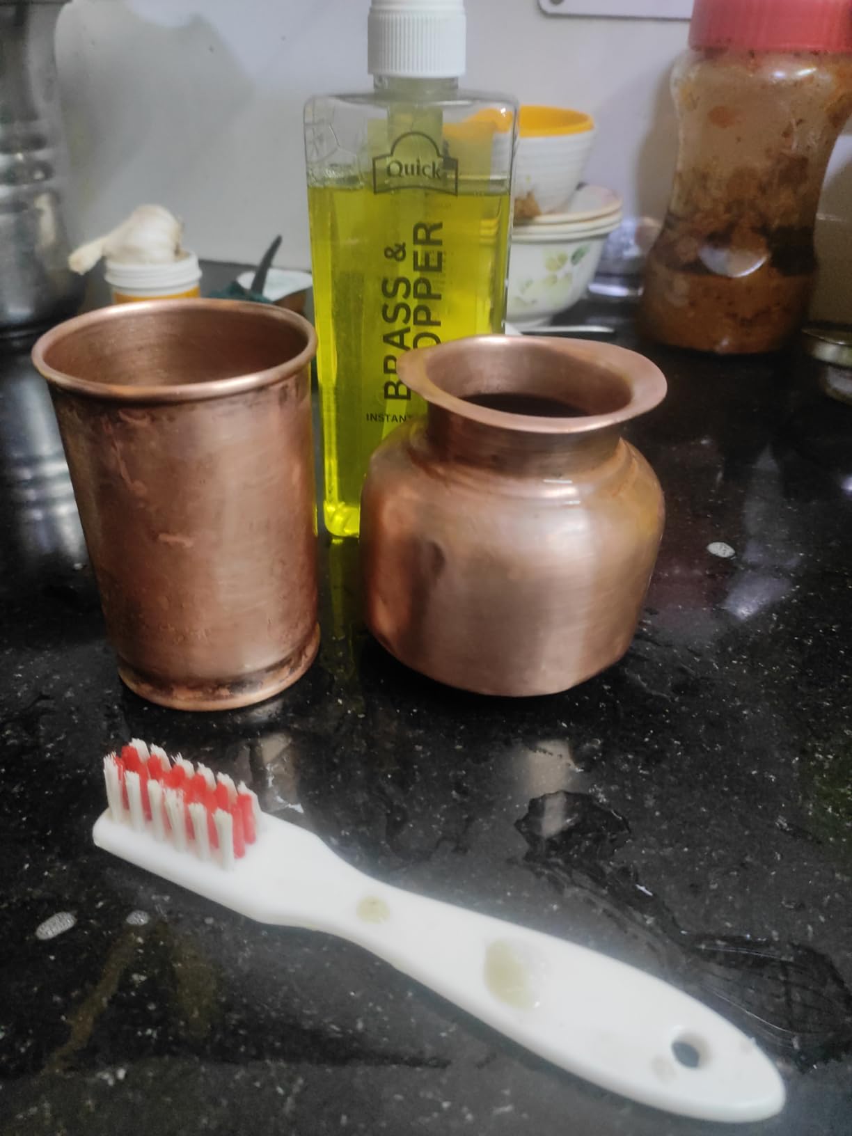 Quick Brass & Copper Metal Instant Cleaning Liquid Pack 250 ML | Remove ...