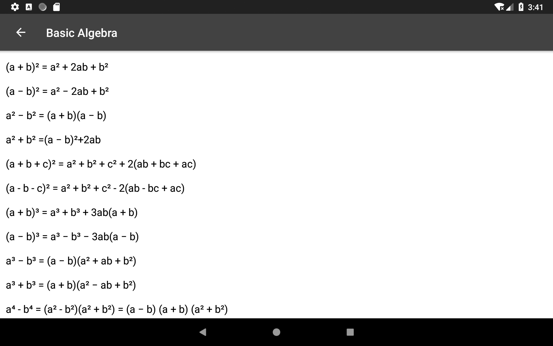 All in One Formula - App on Amazon Appstore