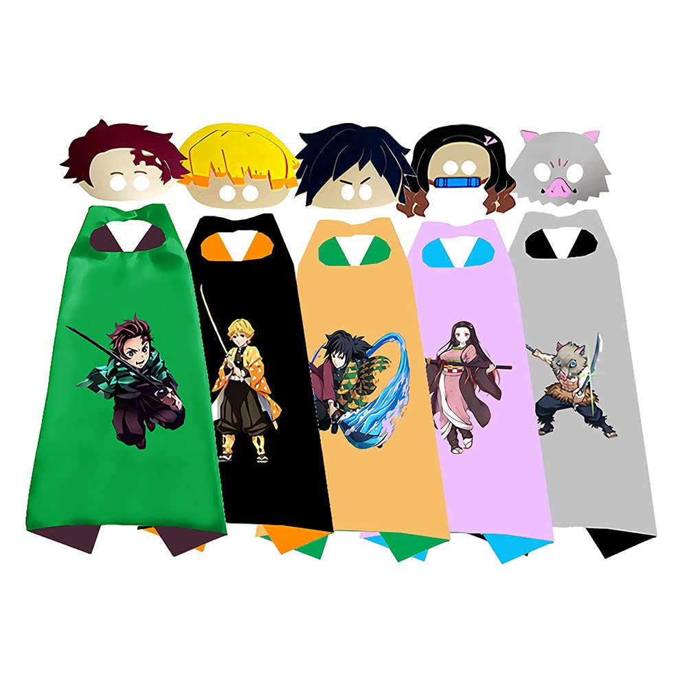 Buy Kids Demon Slayer Kamado Nezuko Cloak Cape and Kochou Shinobu ...
