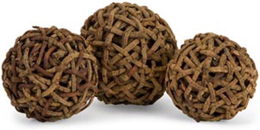 Amazon.com: IMAX Rodem Rattan Wrapped Balls, Set of 3 : Home & Kitchen