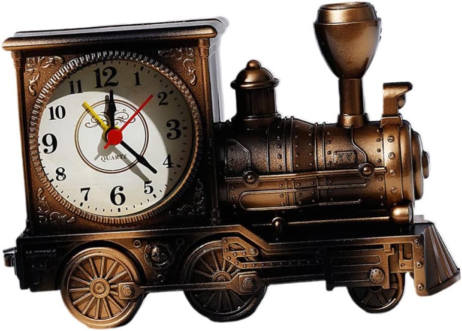 Amazon.com: Toyvian Vintage Retro Train Train Alarm Clock Quartz Alarm ...