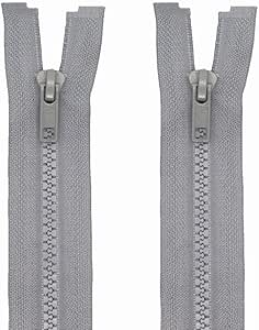 Amazon.com: MebuZip 2PCS #5 20 Inch Separating Jacket Zippers Resin ...