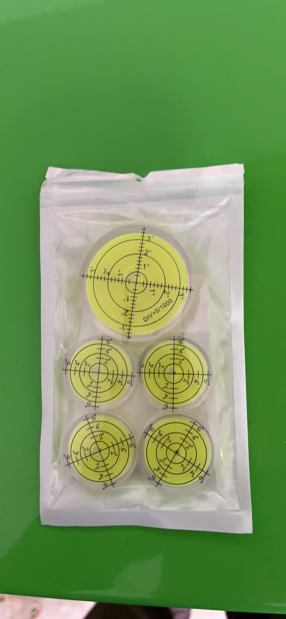 $1/mo - Finance 3Pcs Circular Bubble Level Bullseye Degree Marked ...