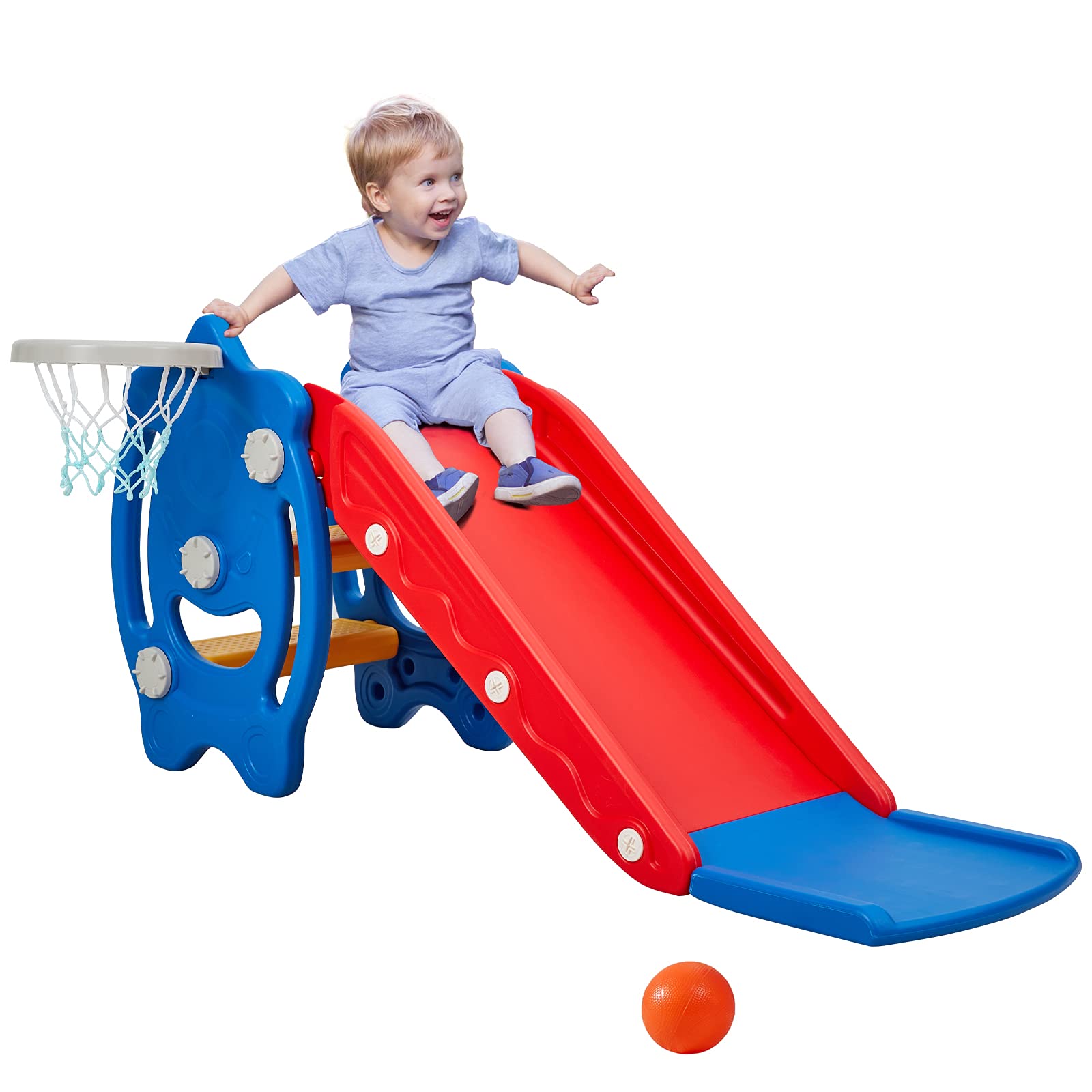 Buy BABY JOY 3 in 1 Slide for Kids, Toddler Large Play Climber Slide ...