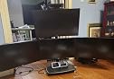Amazon.com: EZM Deluxe Pyramid Quad Monitor Mount Stand Free Standing ...