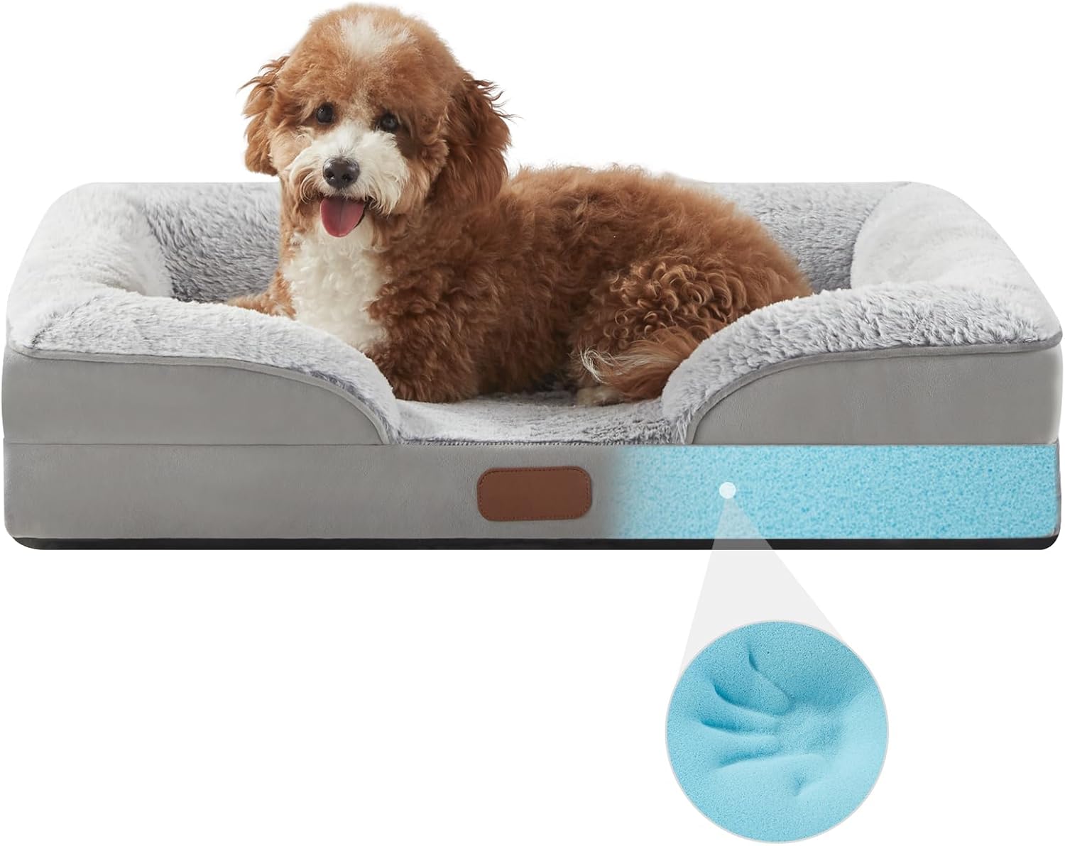 Orthopedic Dog Bed Washable Small Dog Bed Waterproof Memory Foam Dog ...