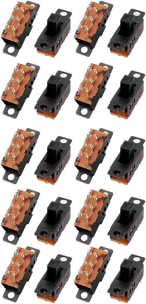 Sourcingmap 20Pcs 3 Position 6P DPDT Micro Miniature PCB Slide Switch ...