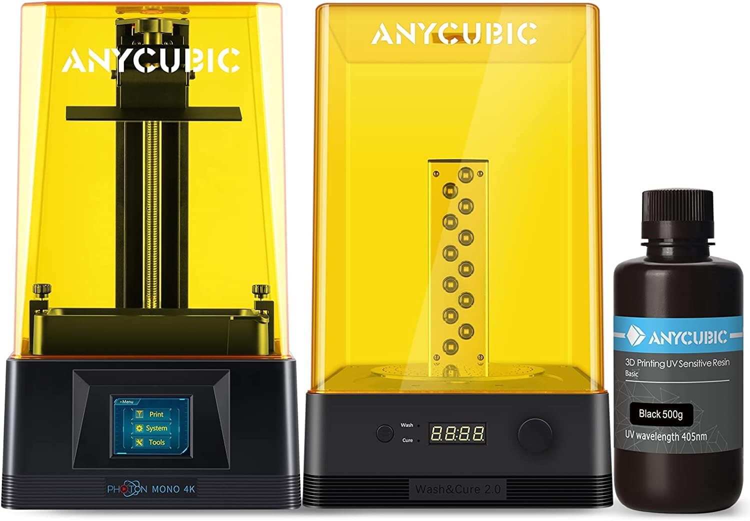 ANYCUBIC Resin Printer Bundle, Photon Mono 4K + ANYCUBIC Wash and Cure ...