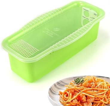 Amazon.com: Microwave Pasta Cooker with Strainer Lid- Quickly Spaghetti ...