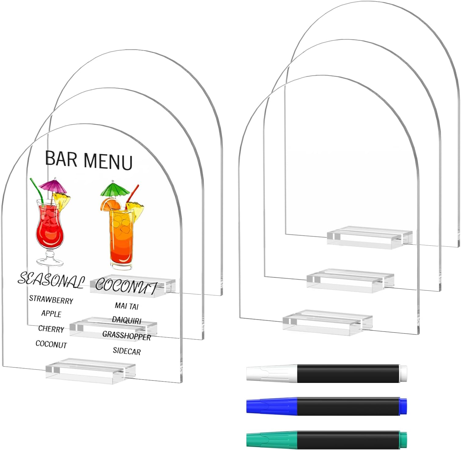 Amazon.com: CRUSHOOIME 8x10 Inch Blank Acrylic Signs with Stand, 6 ...