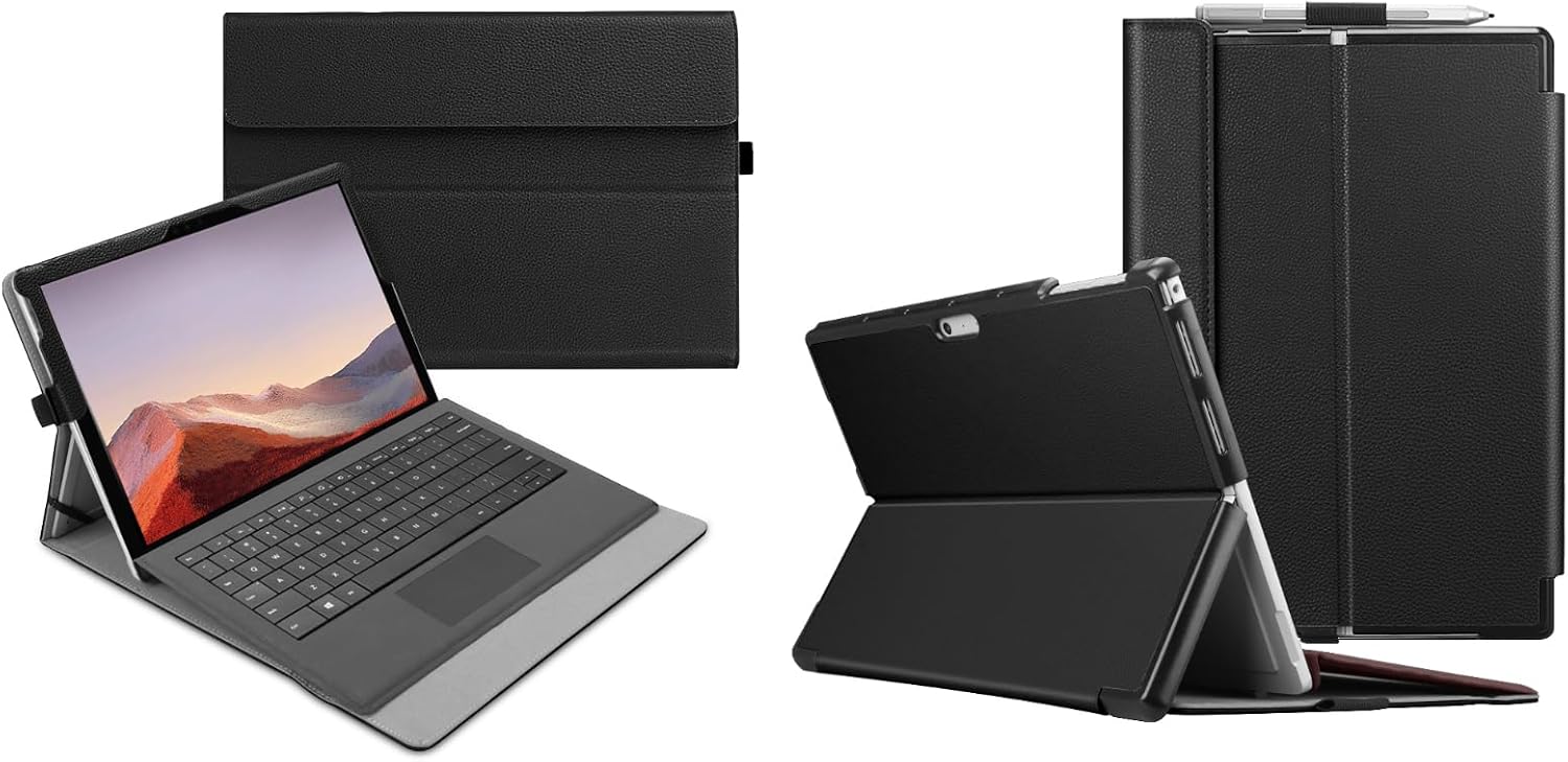 Amazon.com: Fintie Case for 12.3 Inch Microsoft Surface Pro 7 Plus/Pro ...