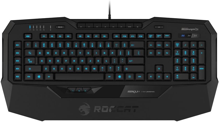 ROCCAT Isku+ Illuminated Gaming Keyboard, UK Layout - Black : Amazon.co ...