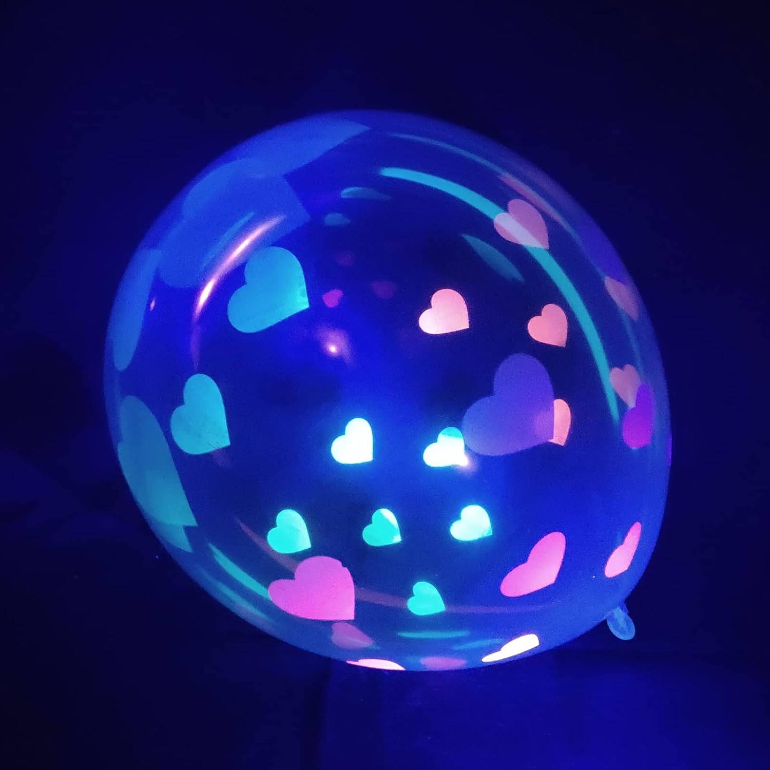 Amazon.com: 100 UV Black Light Reflective Balloons Kit Glow in The Dark ...