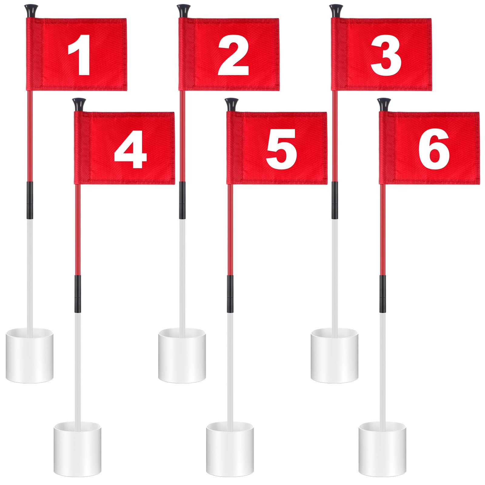 Snapklik.com : Lenwen 6 Sets Golf Pin Flag Hole Cup Set Practice ...