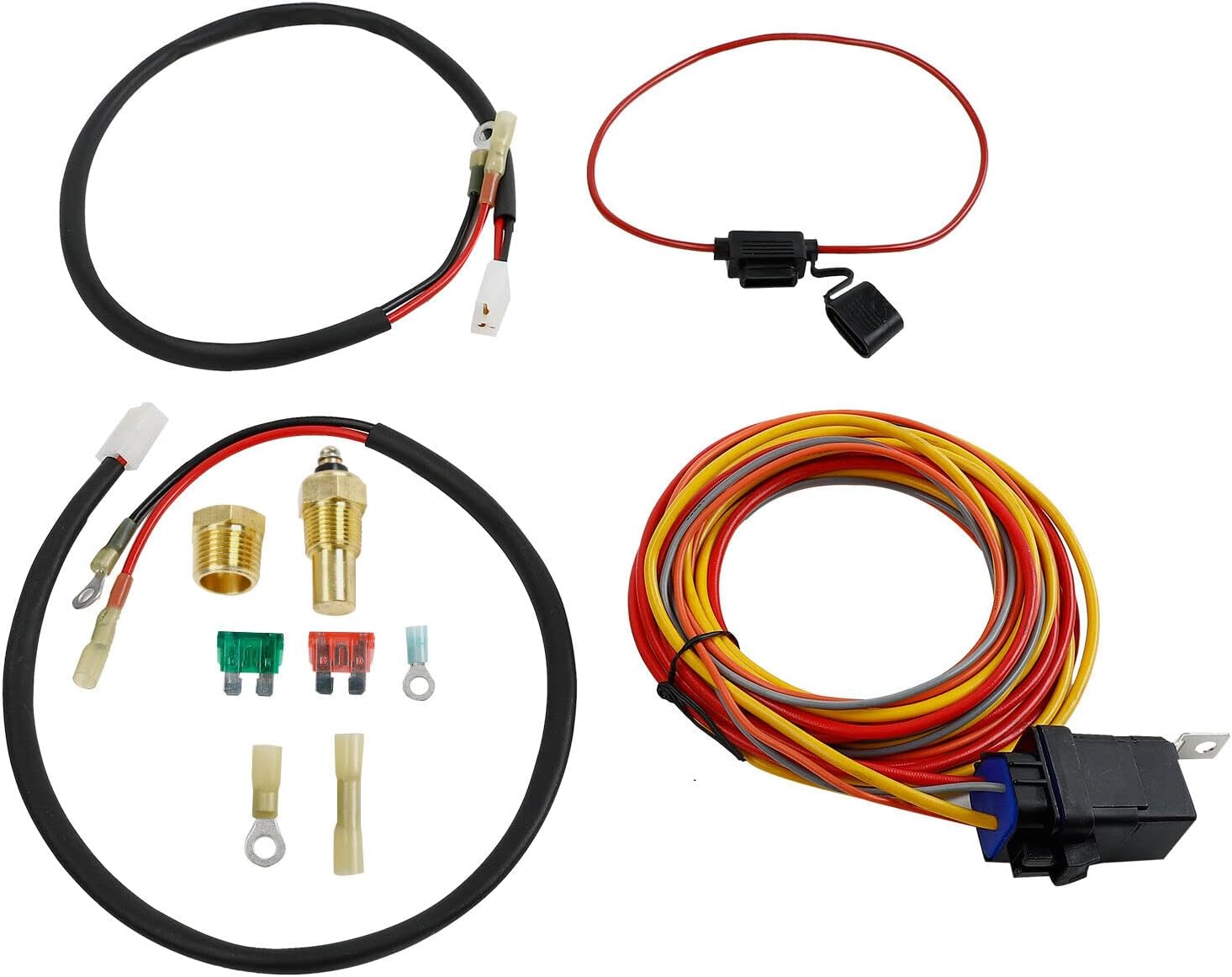 Amazon.com: MEILIANJIA Electric Fan Relay Kit, Electric Fan Wiring ...