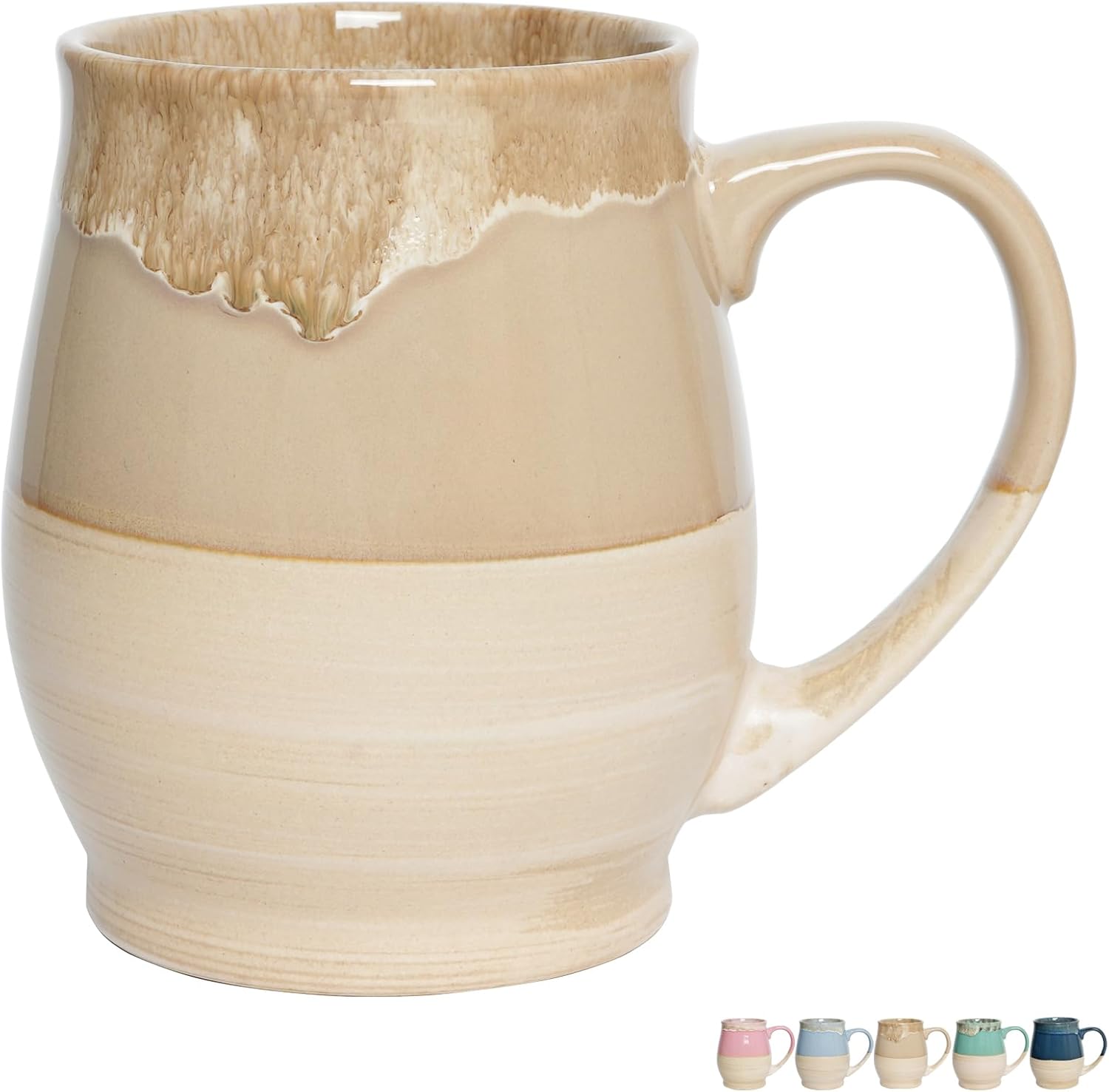 Amazon.com: Bosmarlin Extra Large Ceramic Coffee Mug, 25 Oz, Dishwasher ...