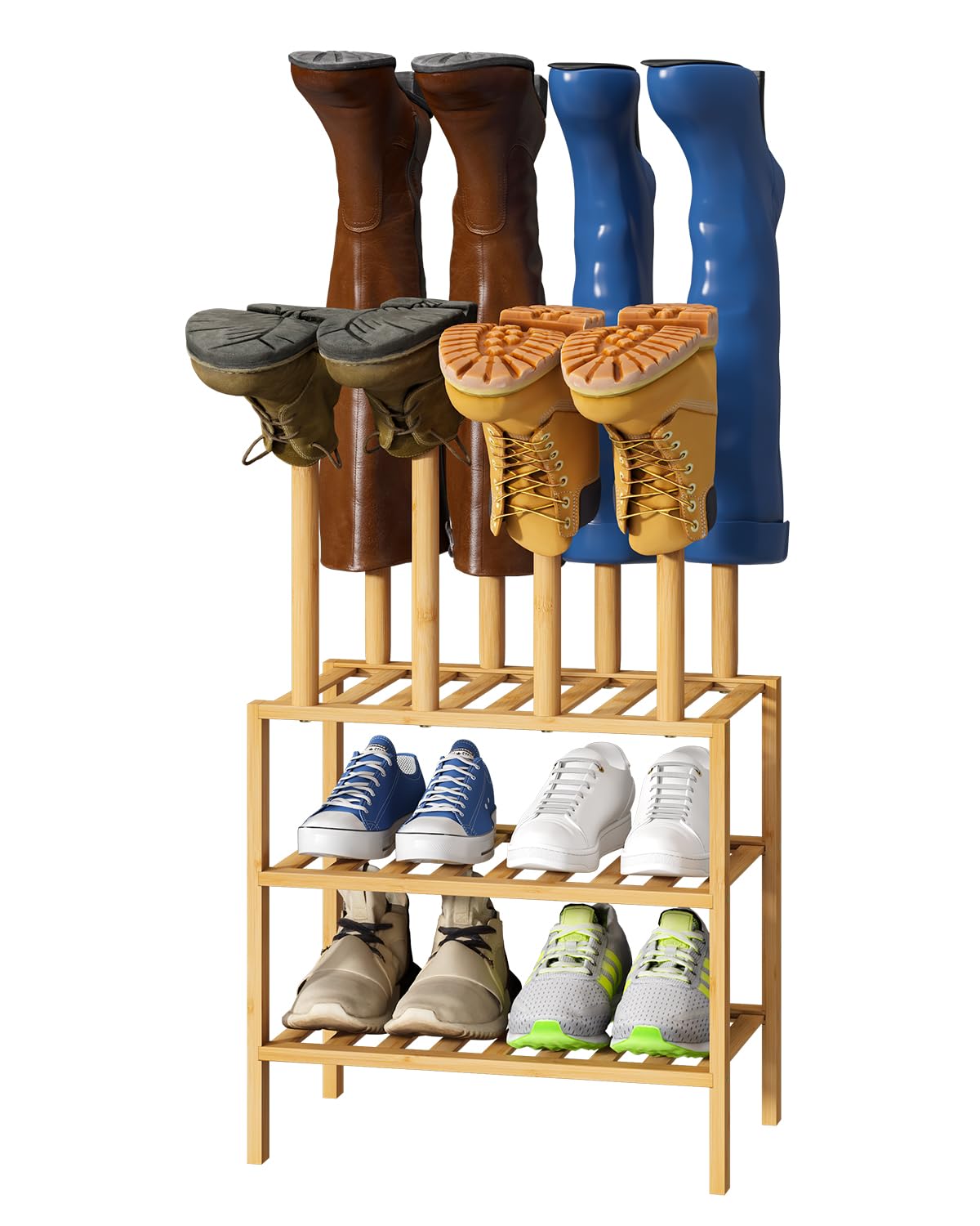 Amazon.com: viewcare Small Boot Rack with Shoe Rack, Boot Rack ...
