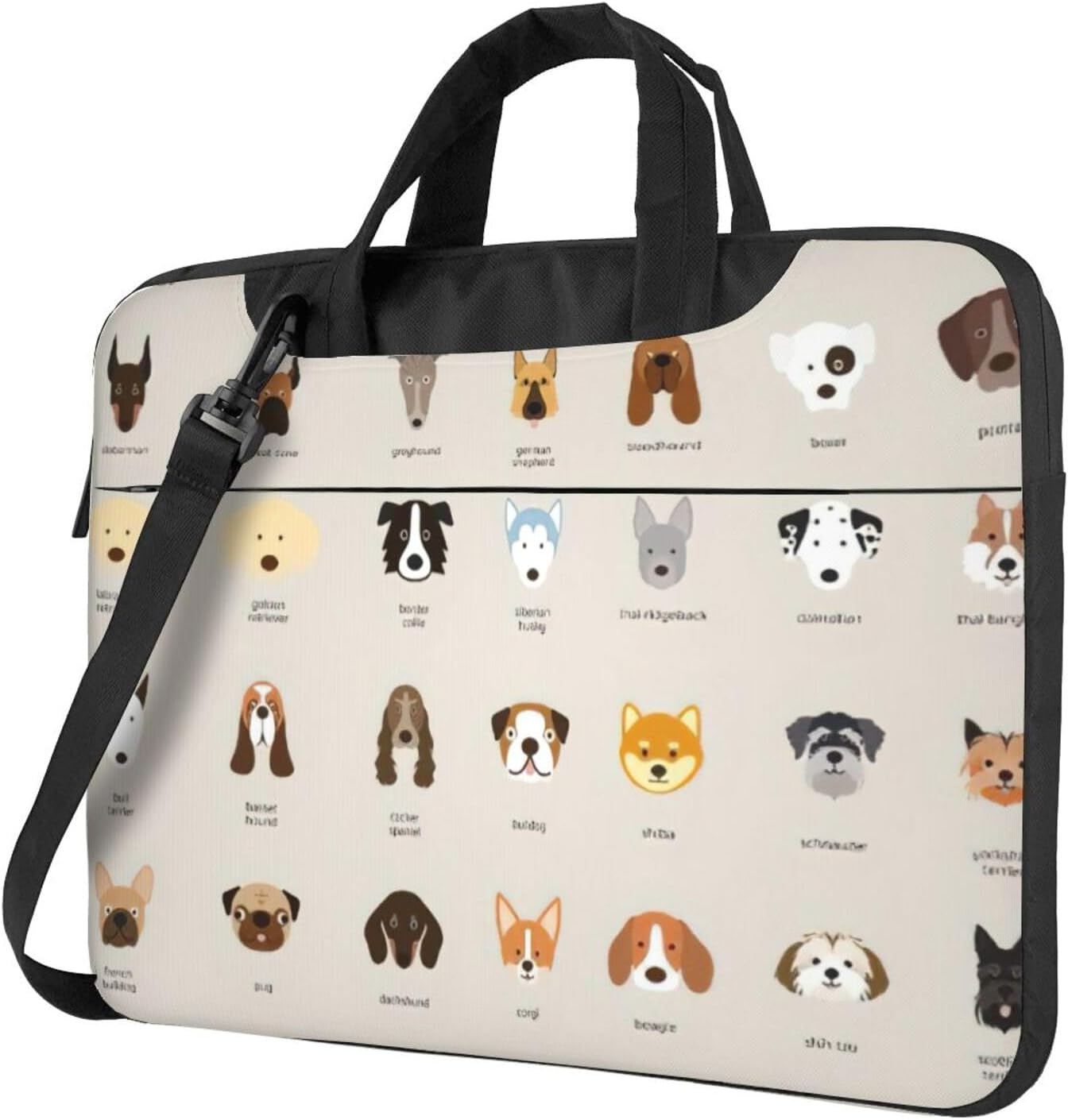 Amazon.com: Dog breed Print Large Capacity Portable Crossbody Cute ...