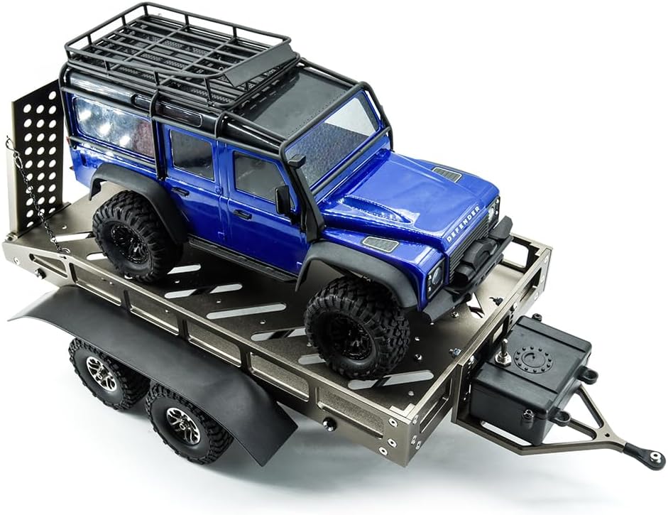 Amazon.com: Foldable 4-Wheel Loading Trailer, Capable of Shipping 1/24 RC Car for TRX4M 1/18 RC ...