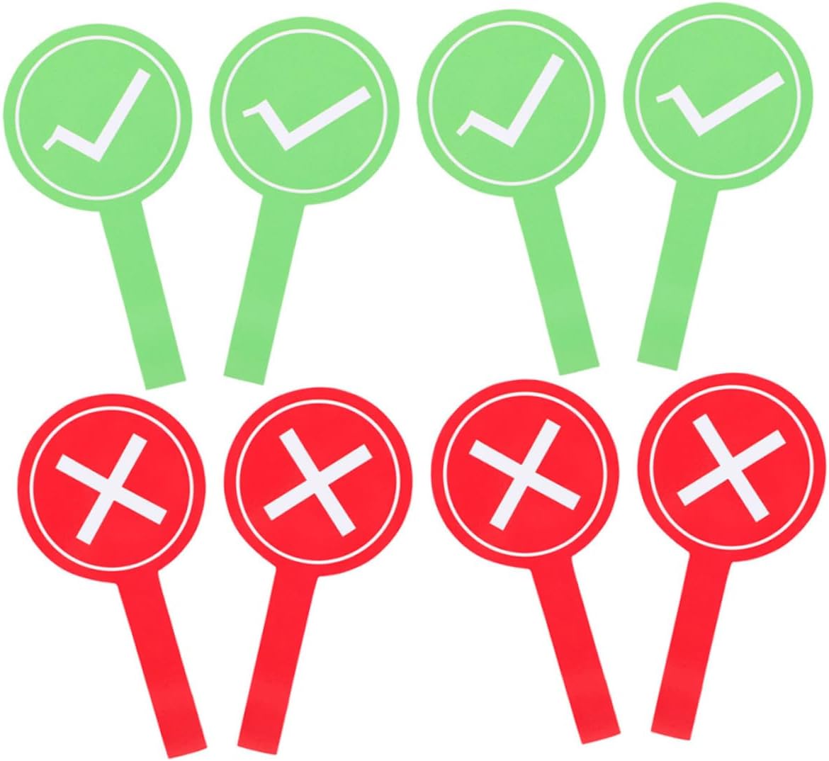 Abaodam 8pcs True False Dry Erase Voting Paddles Red Green Handheld ...