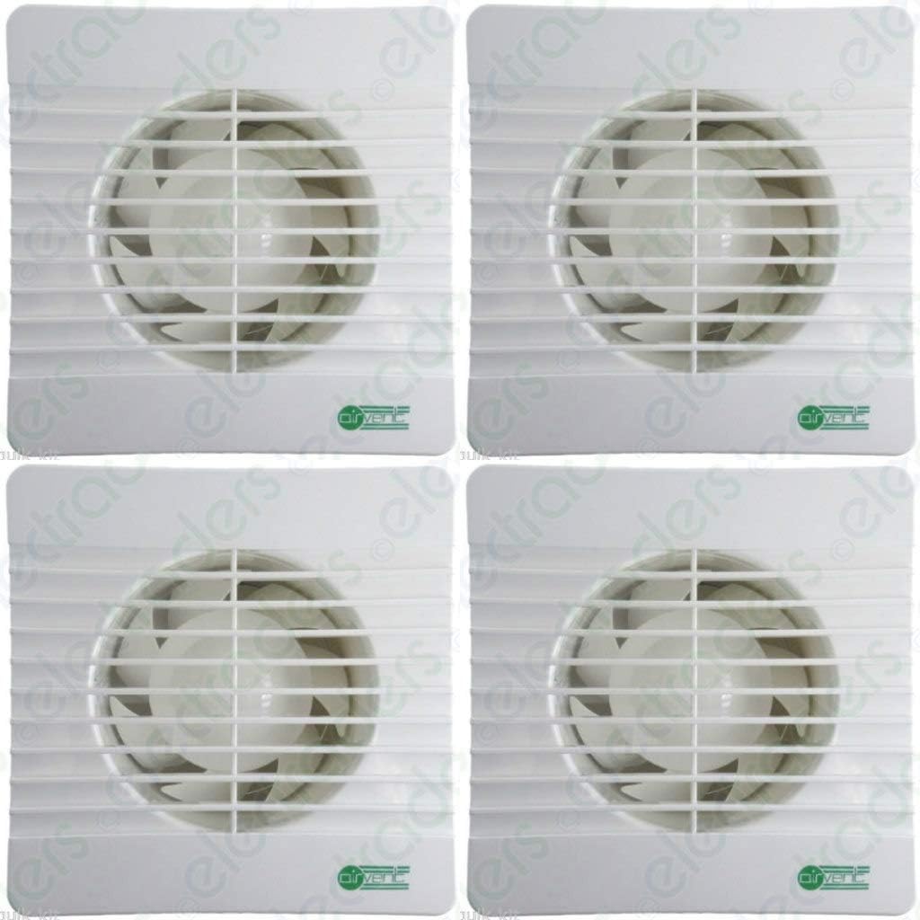 Pack of 4 x Airvent 431302 Low Profile Extractor Fans - Timer Model ...