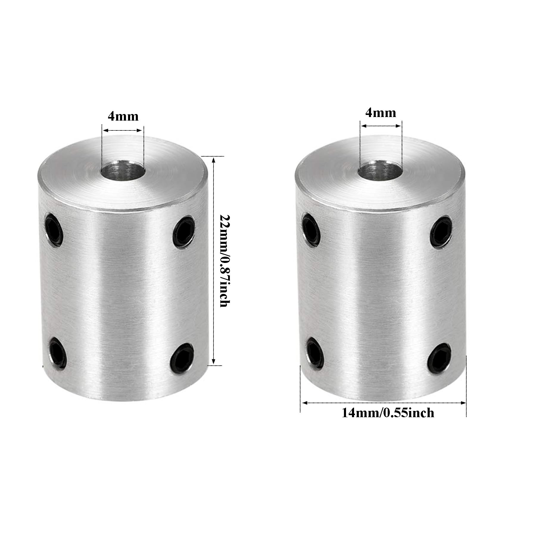 Snapklik.com : 4Pcs 4mm To 4mm Rigid Motor Shaft Coupling Coupler ...