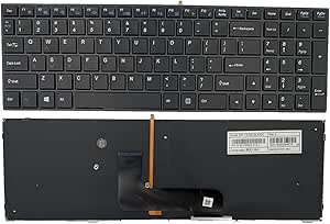 Amazon.com: Tiugochr Laptop Replacement US Layout with Backlight Keyboard for Clevo P650RE3 ...