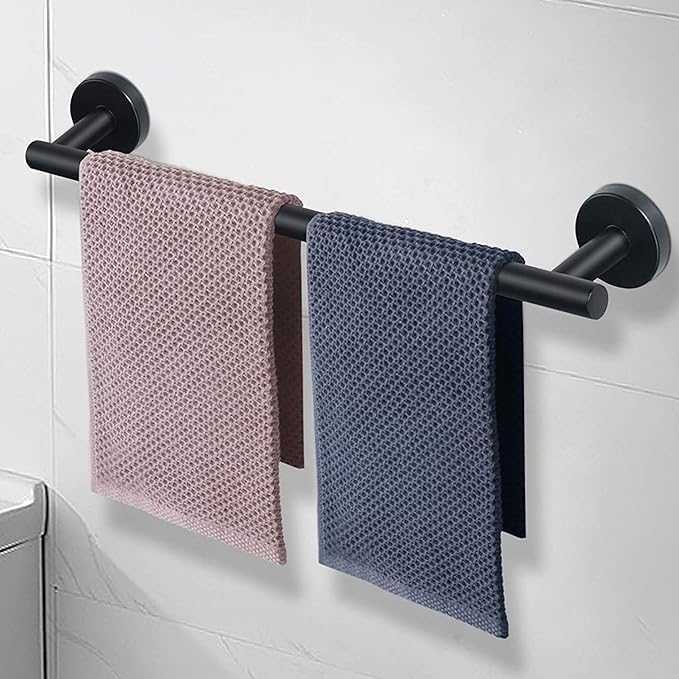 LUXIUR Towel Rod for Bathroom, 304 Grade Stainless Steel Towel Holder ...