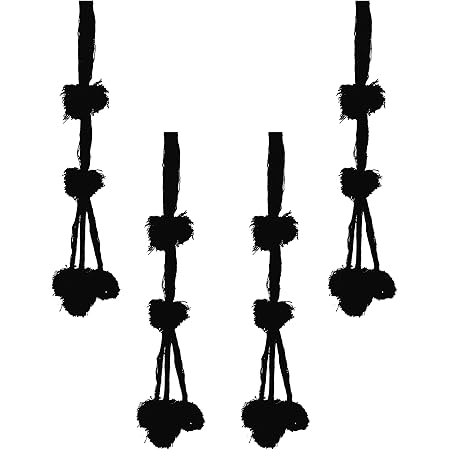 AATIRA Black Paranda for Car Parandi for Truck Combo of 4 Najar Battu ...