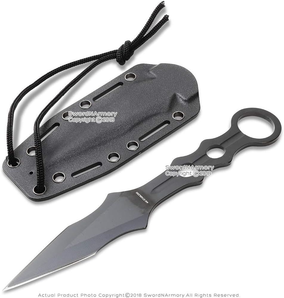 S-TEC Tactical Throwing Knife, Wurfmesser, 440 Stahl, Nylonscheide ...
