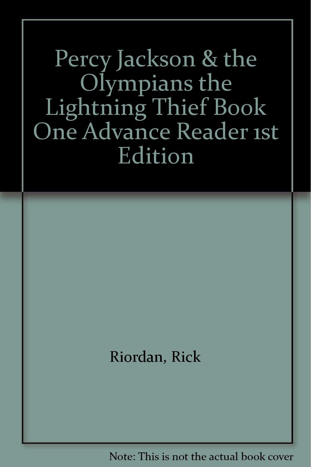 Percy Jackson & the Olympians the Lightning Thief Book One Advance ...