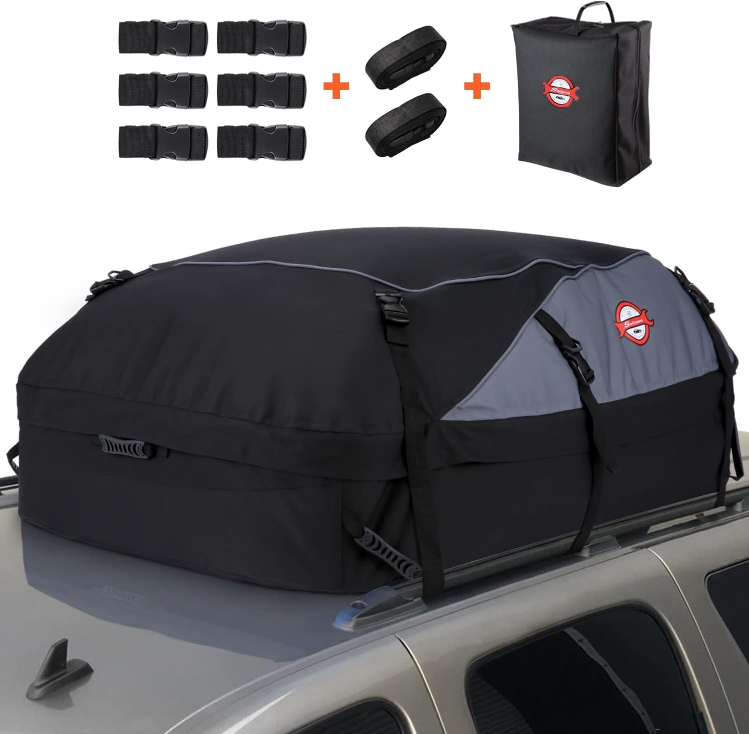 Sailnovo Roof Box, Car Roof Bag 20 Cubic Feet/ 580L 1000D Waterproof ...