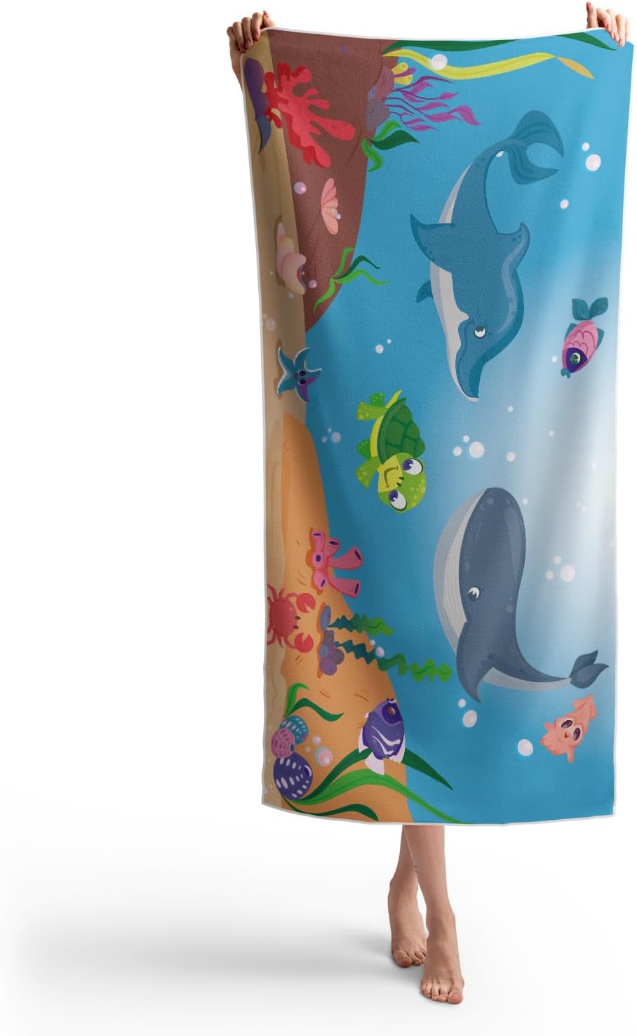 Amazon.com: Artoid Mode Ocean Dolphin Kids Beach Towel Bath Towel ...