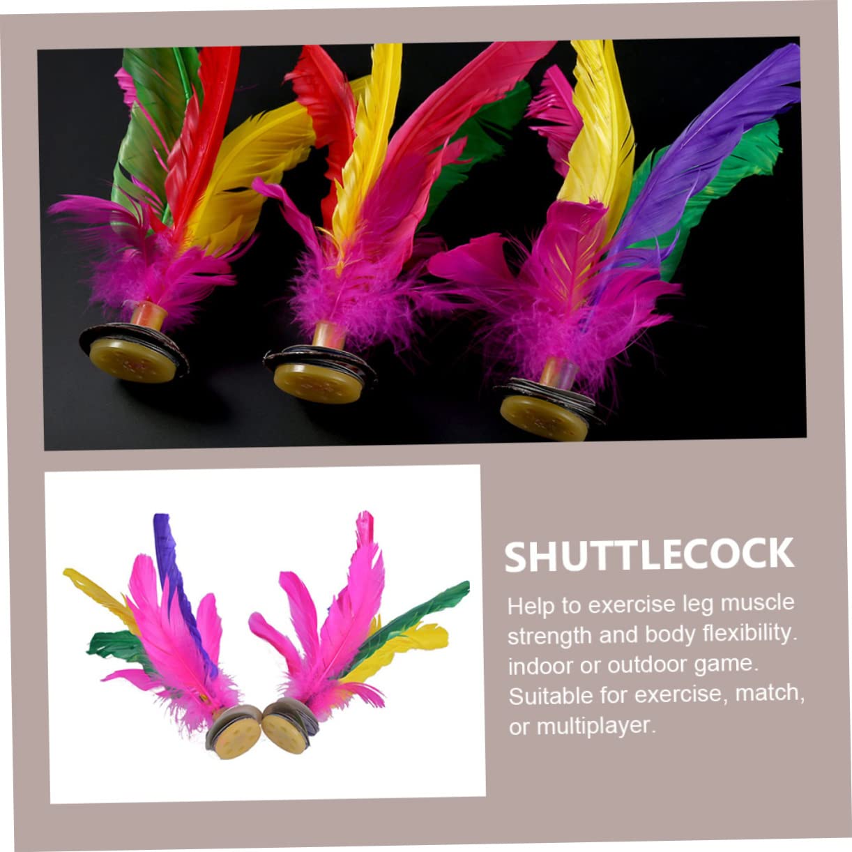 Shuttle Cockfeather 12-Pack Colorful Rubber Shuttlecocks - Chinese ...
