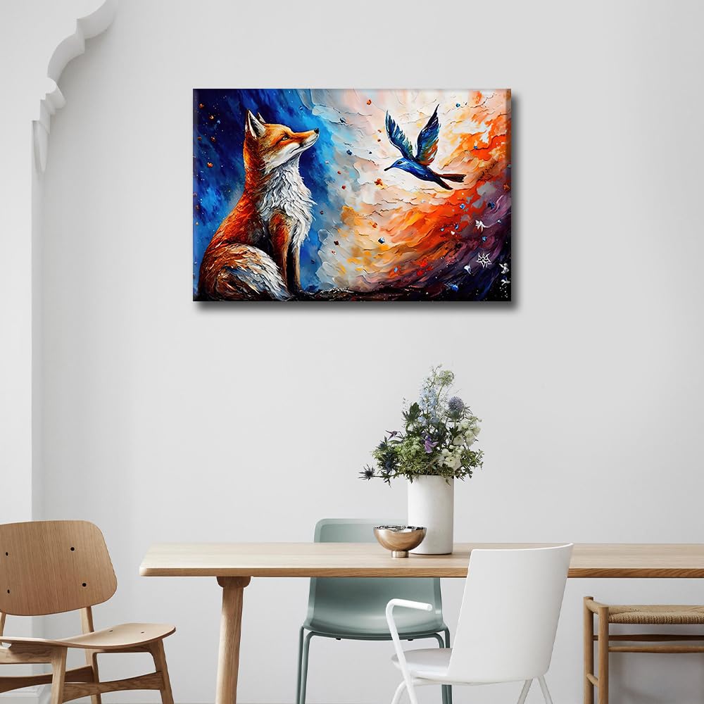 Splash Of Fox Wallpaper Fox In The Moonlight 4 Art Print By Nykolas