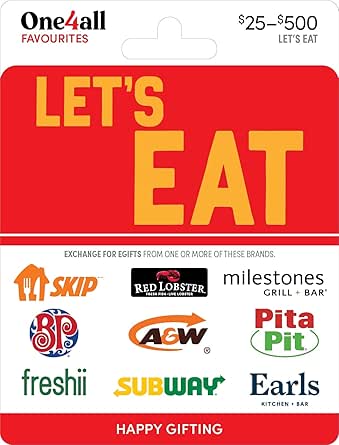Multi-Brand Choice Cards Let's Eat Physical Gift Card - $50 : Amazon.ca ...