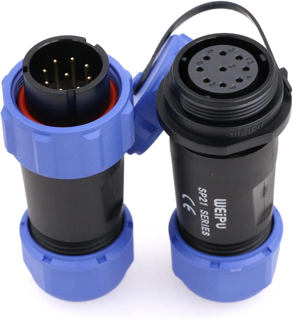 Eonvic Weipu SP21 2-12 Pin Male Waterproof Connector Plug Female Socket ...