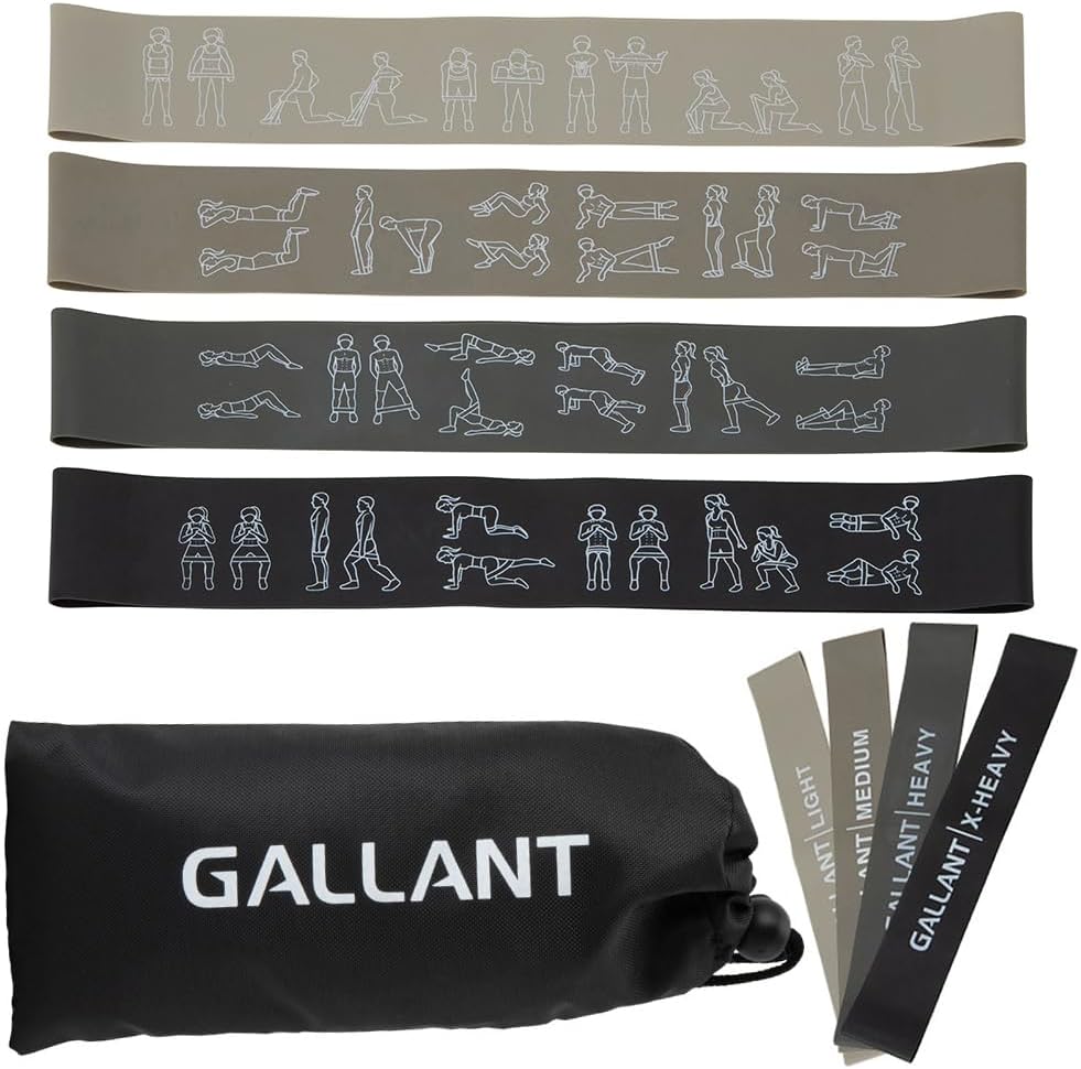 Gallant Resistance Bands Set of 4 - Skin Friendly Exercise band Loop ...